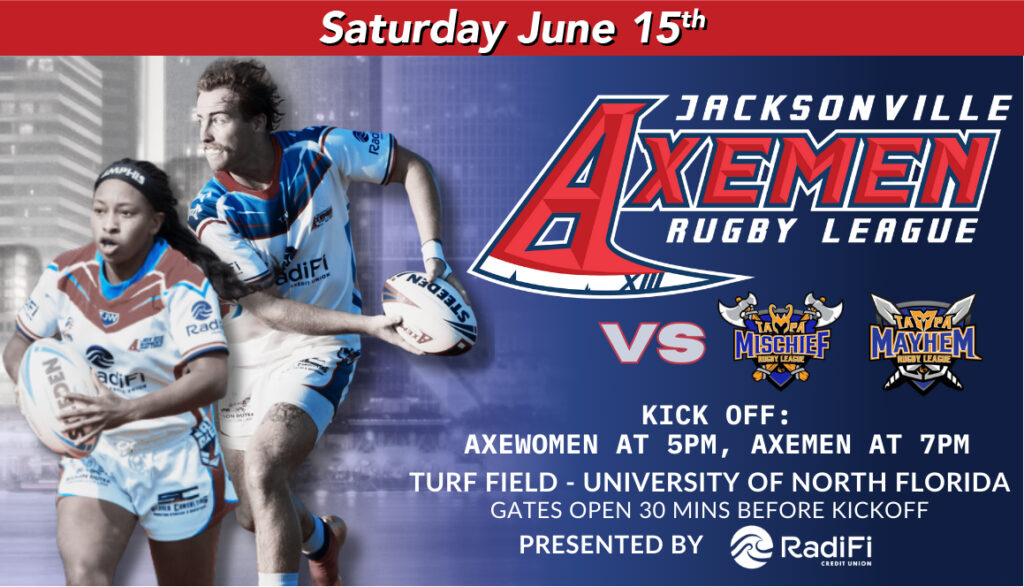 Single Game Tickets - Jacksonville Axemen Rugby LeagueJacksonville ...
