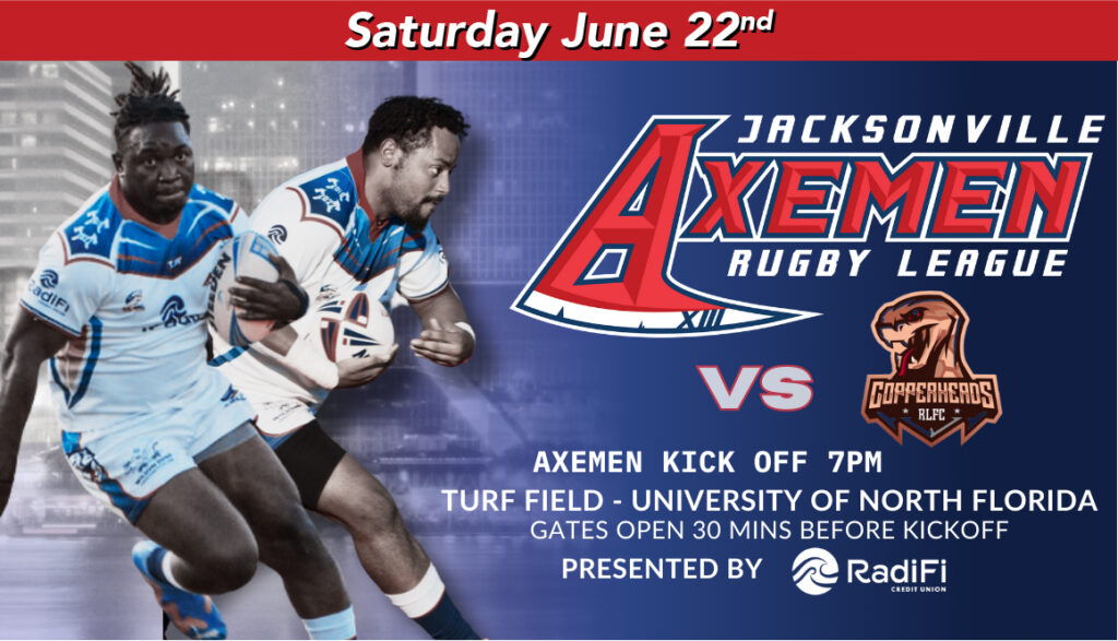 Single Game Tickets - Jacksonville Axemen Rugby LeagueJacksonville ...